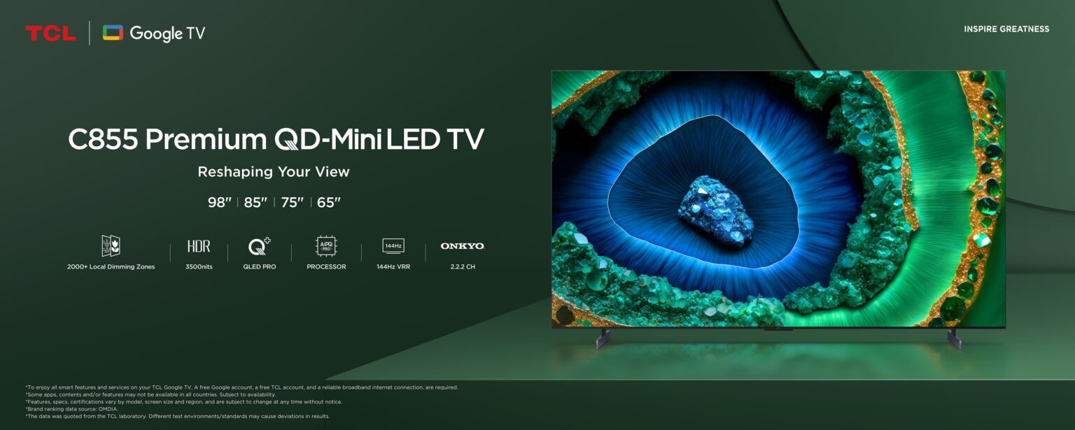 TCL 在歐洲發佈 3,500nits 超高亮度 C855 Mini-LED 4K 電視 – Post76玩樂網